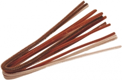 Long Pipe Cleaners : Pack of 10 : Mixed Brown Colours | Слънчоглед
