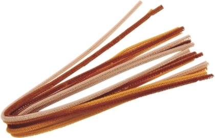 Long Pipe Cleaners : Pack of 10 : Mixed Light Brown Colours | Слънчоглед
