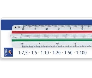 Staedtler : Mars 561 : Reduction Scale Ruler : Version DIN | Слънчоглед
