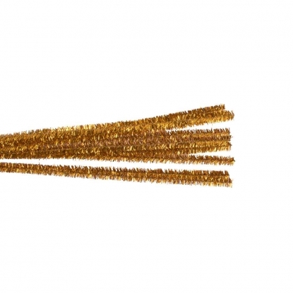Long Pipe Cleaners : Pack of 10 : Gold | Slanchogled