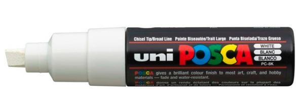 Акрилен Маркер : Posca 8K : Бял | Слънчоглед