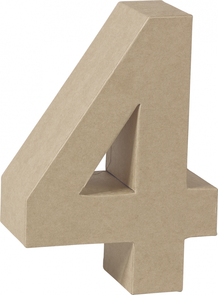 Freestanding Large Cardboard Number : 4 | Слънчоглед