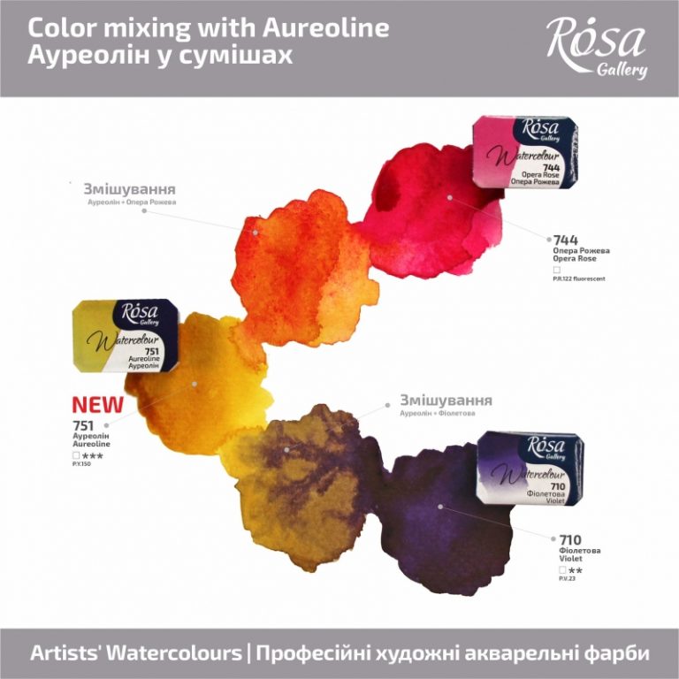 Rosa Gallery : Watercolour Paint : Tube 10 ml : 751 Aureoline | Слънчоглед