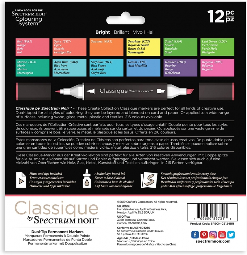 Spectrum Noir Tri Blend Markers Color Chart - Infoupdate.org