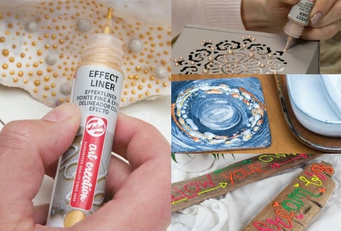 3D Relief Metallic Paint & Outliner Set of 4 : Talens Art Creation ...