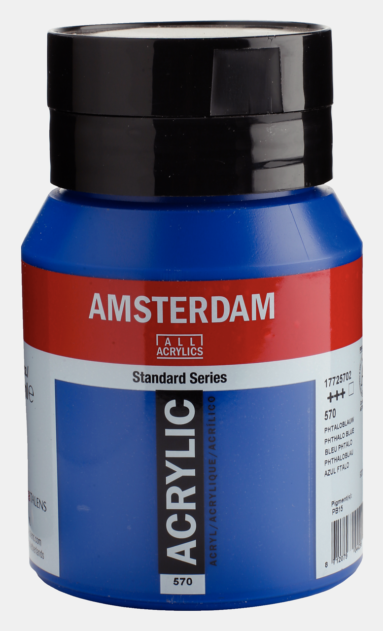 Acrylic Paint : Amsterdam Standard : 570 Phtalo Blue 500 ml | Слънчоглед