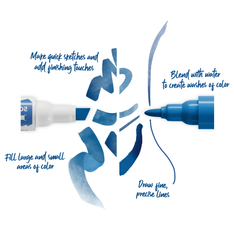 Talens Ecoline : Duotip : Watercolour Marker Pen : Chisel & Fine Dual ...