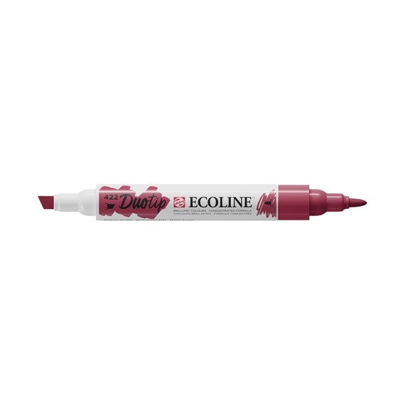 Talens Ecoline : Duotip : Watercolour Marker Pen : Chisel & Fine Dual Tip : 422 Reddish Brown ...