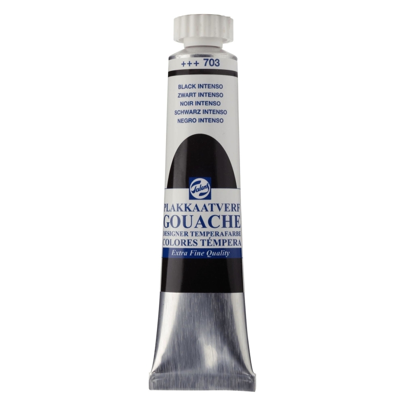 Talens : Extra Fine Quality Gouache : 703 Black Intenso : 20 ml ...