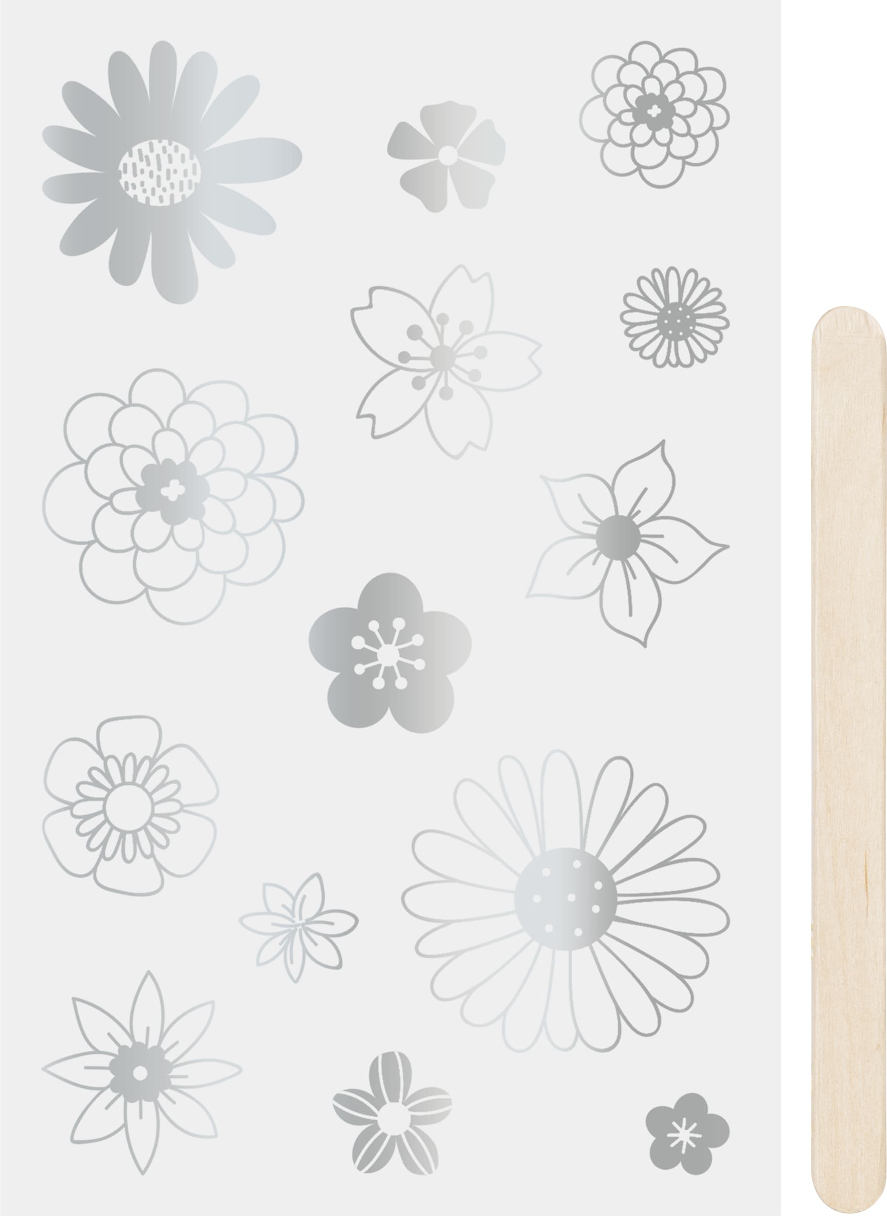 Rub-On Transfer Stickers : Heyda : 1 Sheet of 14 Decals : Blossoms ...