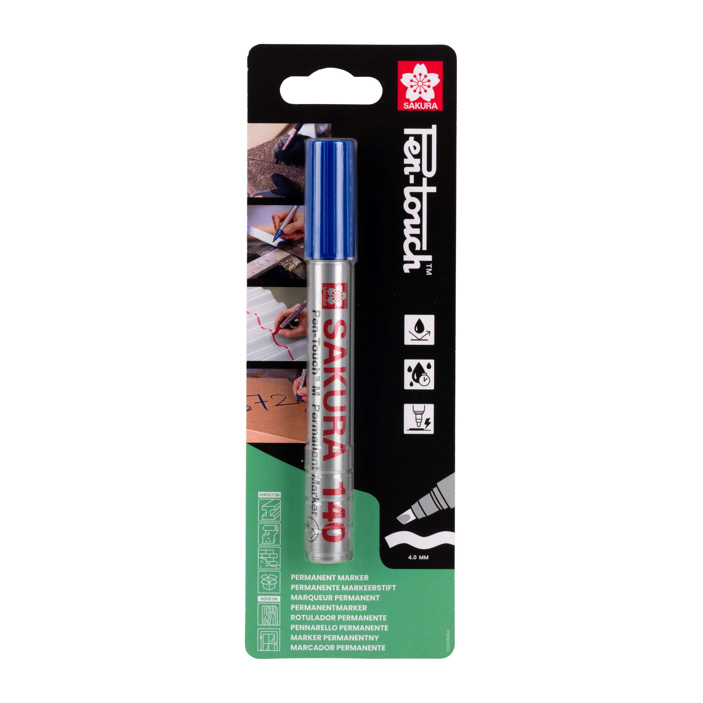 Перманентен Маркер : Sakura Pen-Touch 140 : Скосен Писец : На Блистер ...
