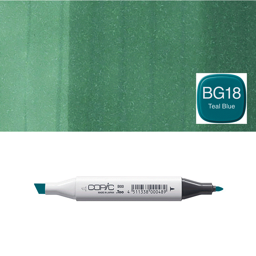 Алкохолен Маркер : Copic Classic : BG-18 : Teal Blue | Слънчоглед