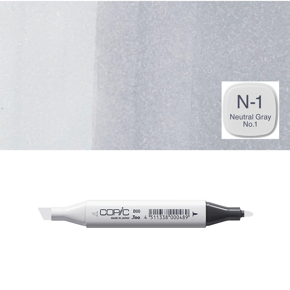 Алкохолен Маркер : Copic Classic : N-1 : Neutral Gray No.1 | Слънчоглед