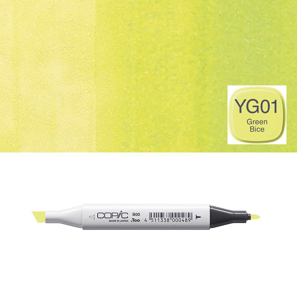 Алкохолен Маркер : Copic Classic : YG-01 : Green Bice | Слънчоглед